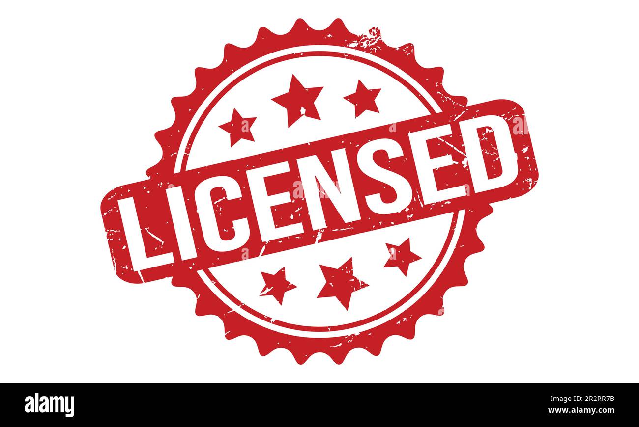Licensed Rubber Stamp Seal Vector Stock Vector Image & Art - Alamy