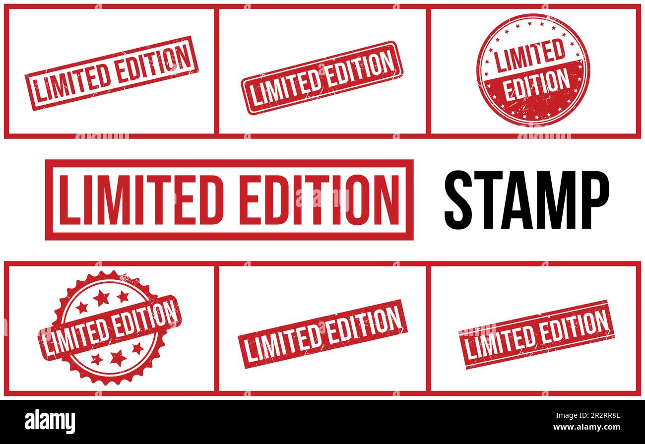 Limited Edition Rubber Stamp Set Vector Stock Vector Image & Art - Alamy