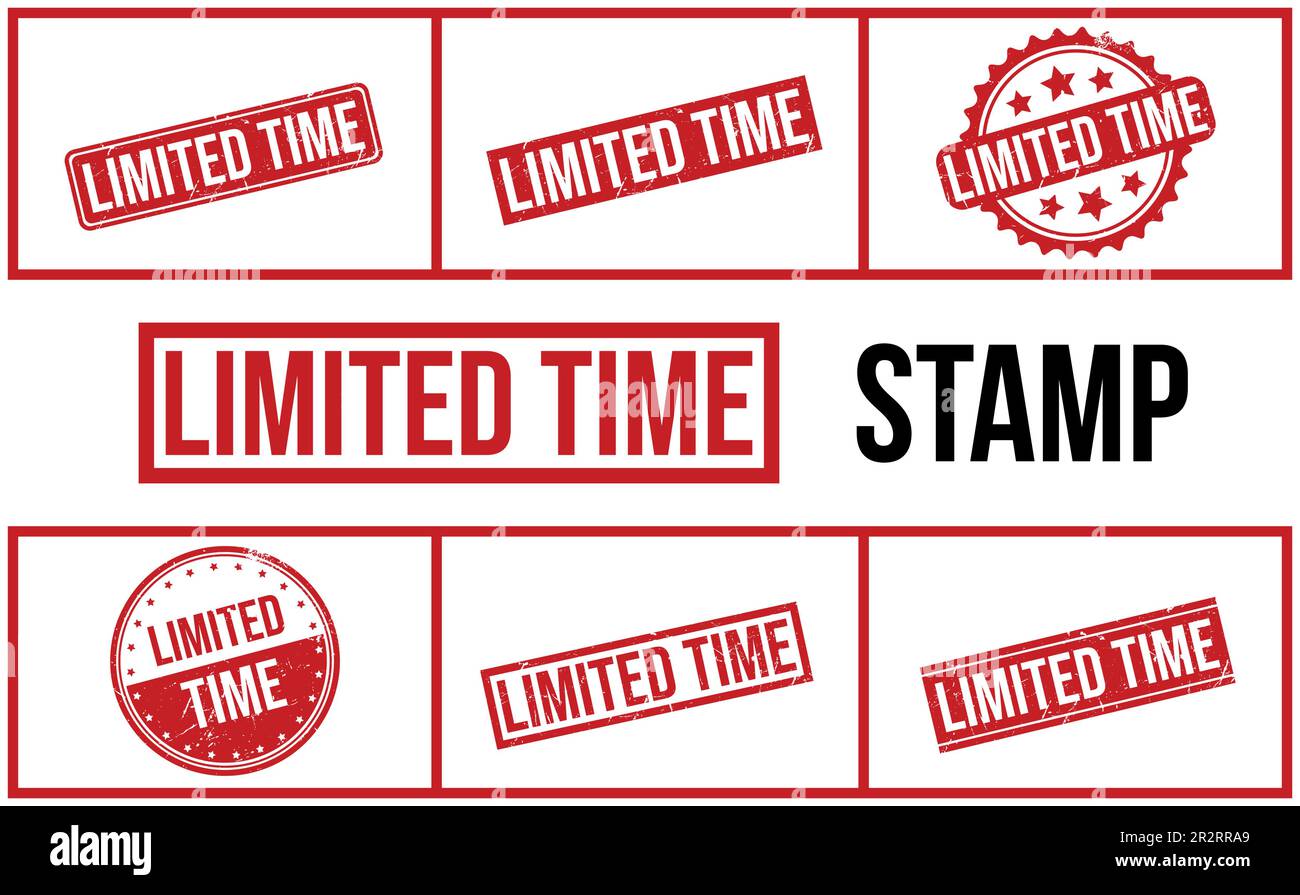 Limited Time Rubber Stamp Set Vector Stock Vector Image & Art - Alamy