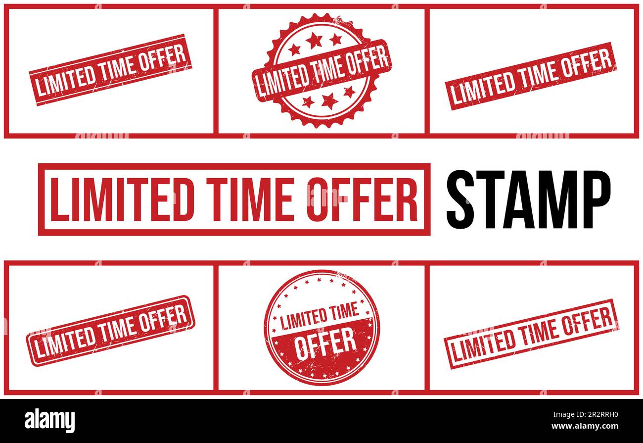Limited Time Offer Rubber Stamp Set Vector Stock Vector Image & Art - Alamy