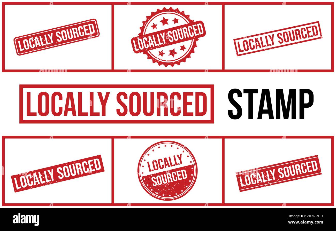 Locally sourced Rubber Stamp Set Vector Stock Vector Image & Art - Alamy