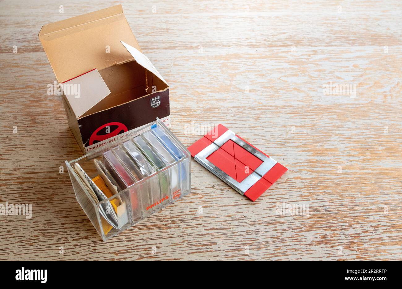 1960s? Philips editing kit for 1/4" magnetic audio tape Stock Photo - Alamy