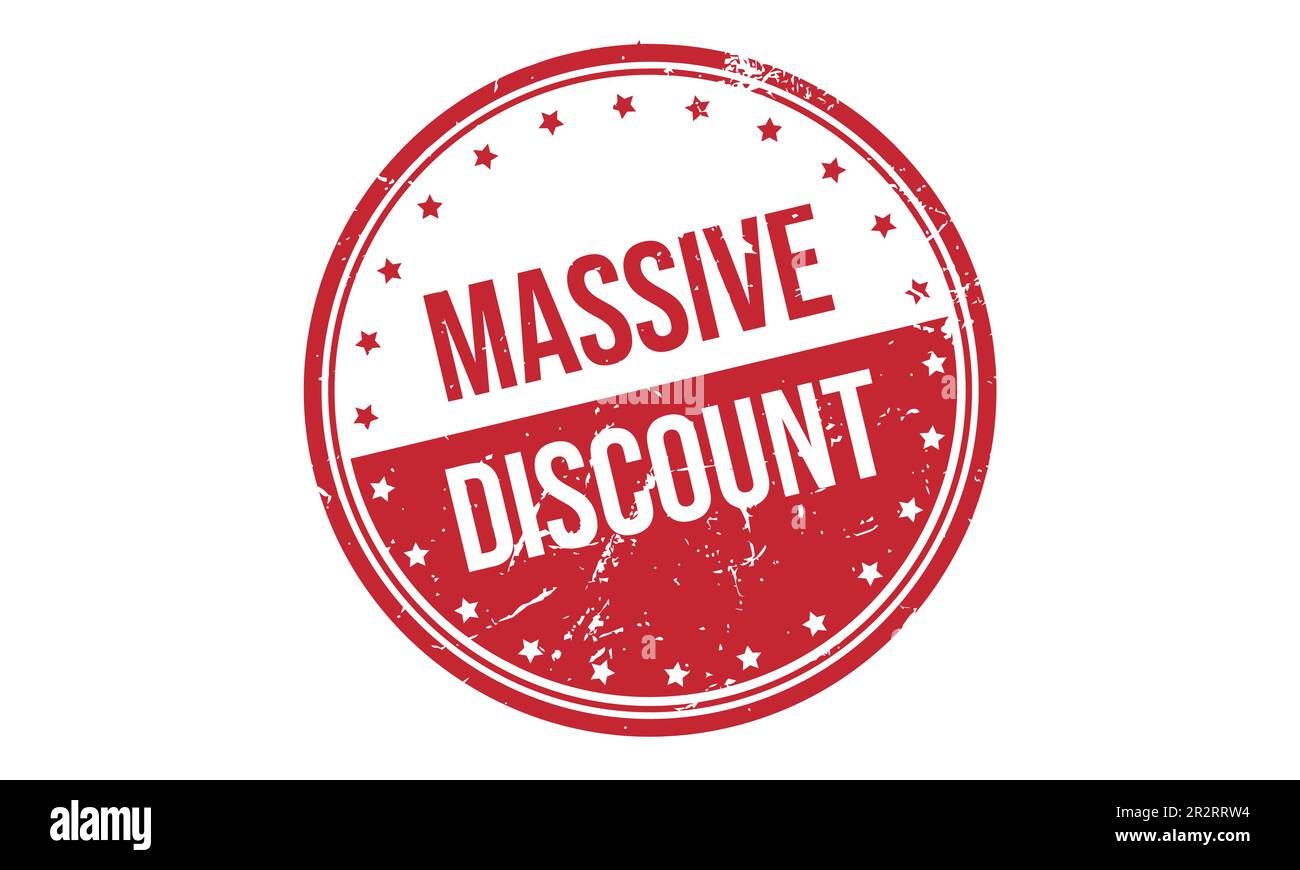 Massive Discount Rubber Stamp Seal Vector Stock Vector Image & Art - Alamy