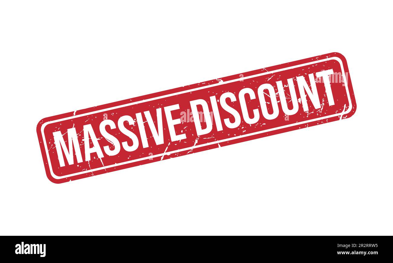 Massive Discount Rubber Stamp Seal Vector Stock Vector Image & Art - Alamy