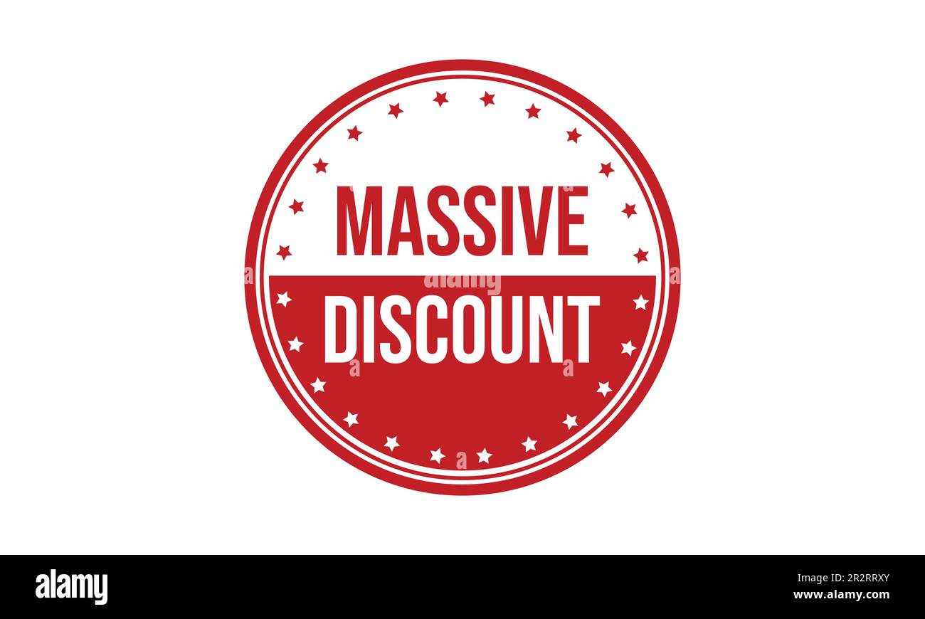 Massive Discount Rubber Stamp Seal Vector Stock Vector Image & Art - Alamy