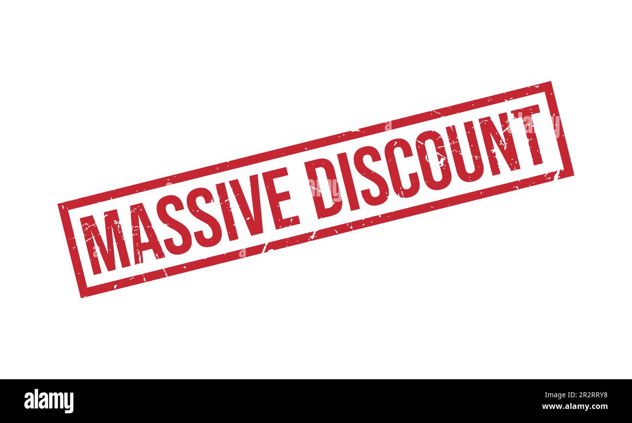 Massive Discount Rubber Stamp Seal Vector Stock Vector Image & Art - Alamy