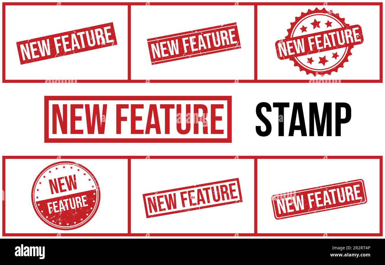 New Feature Rubber Stamp Set Vector Stock Vector Image & Art - Alamy