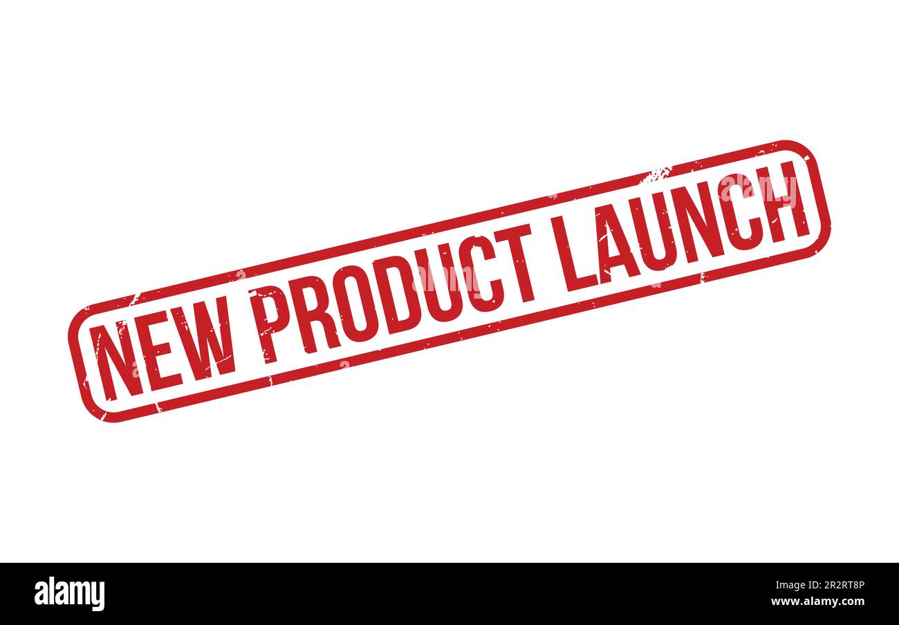 Red New Product Launch Rubber Stamp Seal Vector Stock Vector Image ...