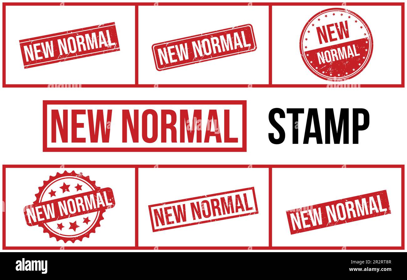 New Normal Rubber Stamp Set Vector Stock Vector Image & Art - Alamy