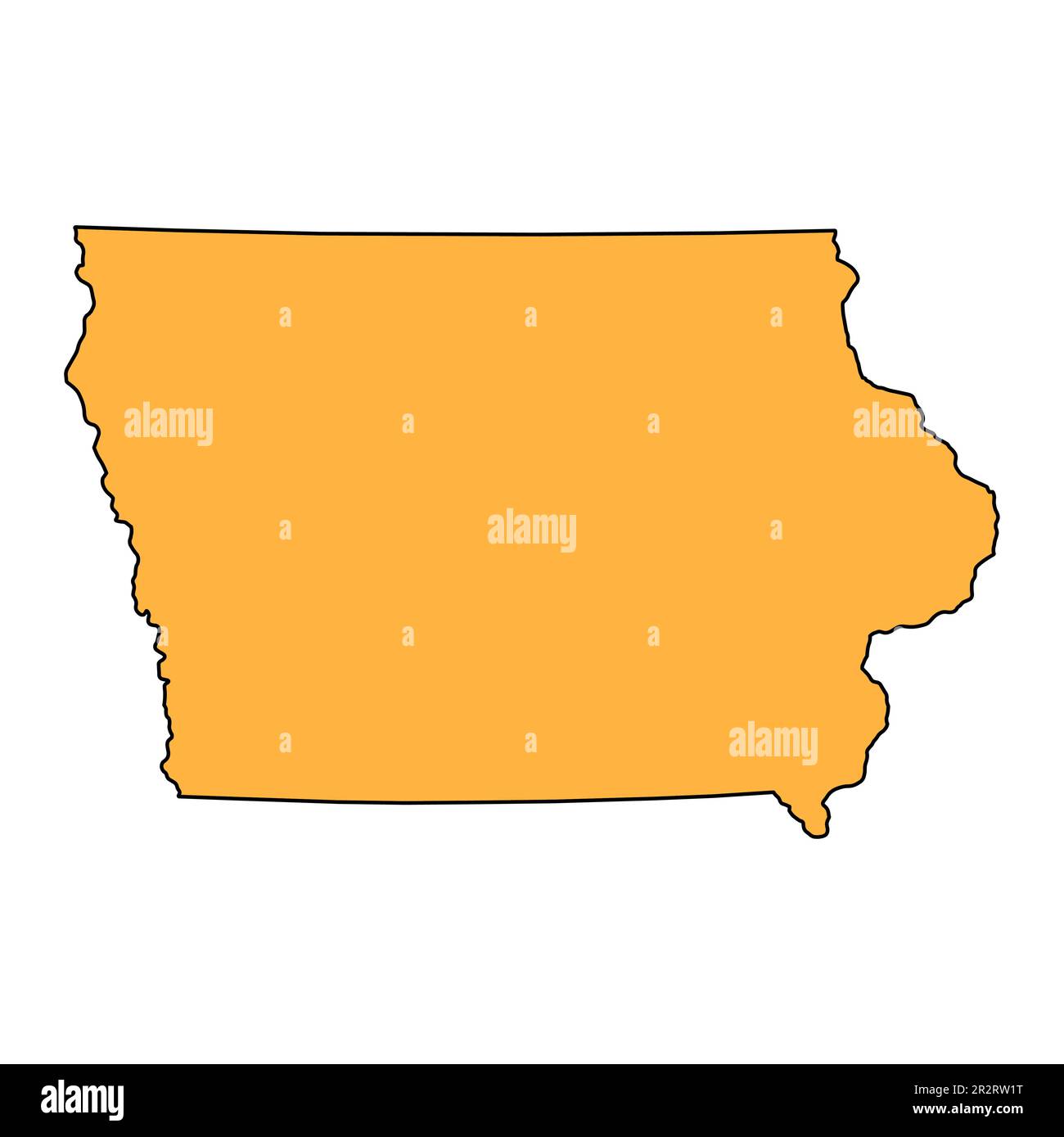 Iowa map shape, united states of america. Flat concept icon symbol ...