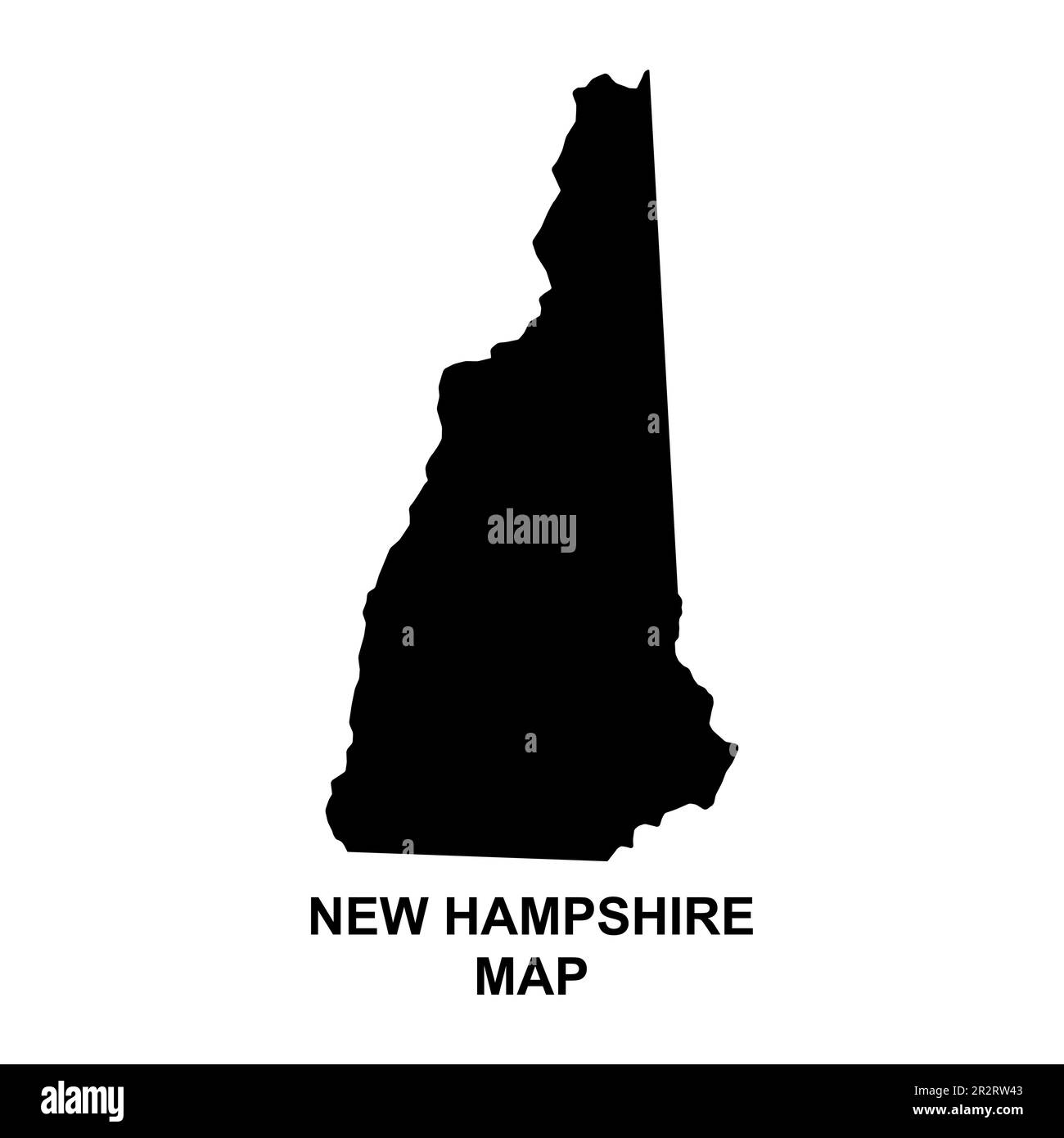 New Hampshire map, united states of america. Flat concept icon symbol ...