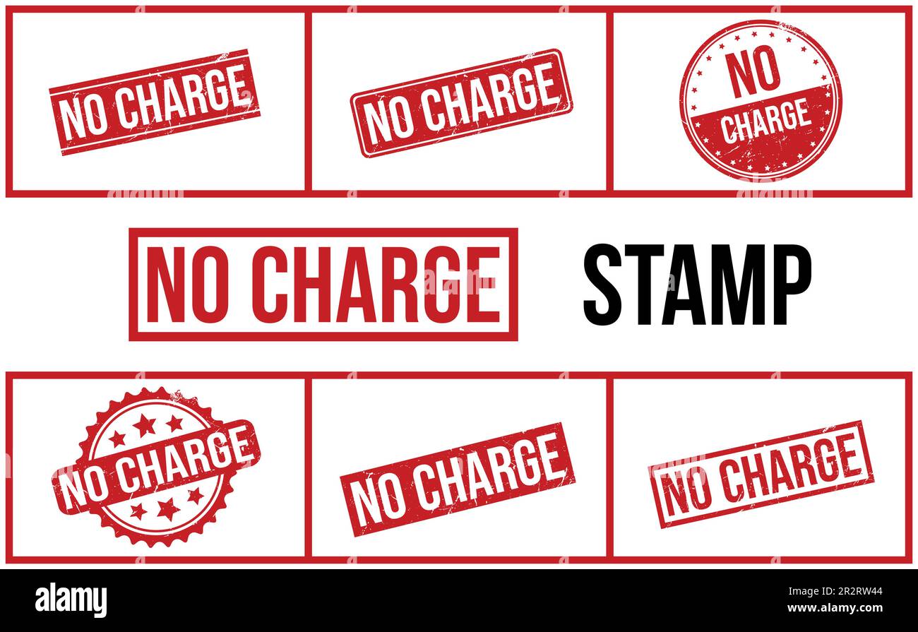 No Charge Rubber Stamp Set Vector Stock Vector Image & Art - Alamy