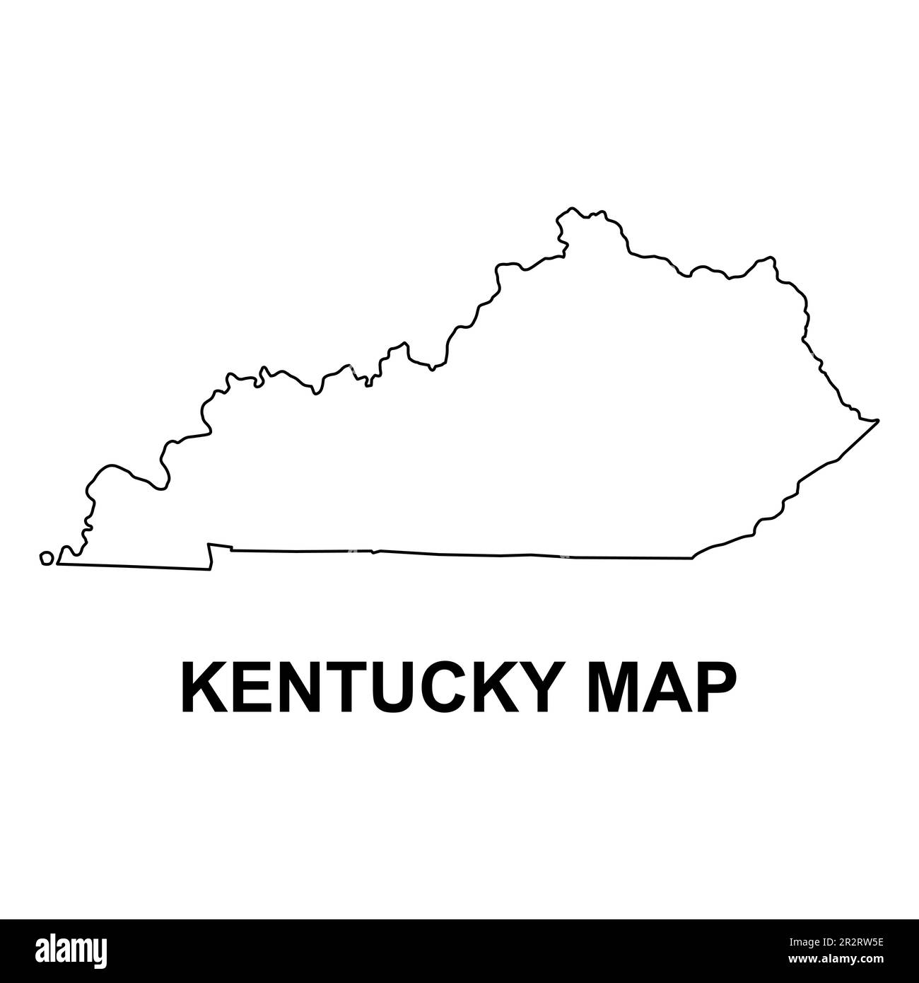 Kentucky map shape, united states of america. Flat concept icon symbol ...
