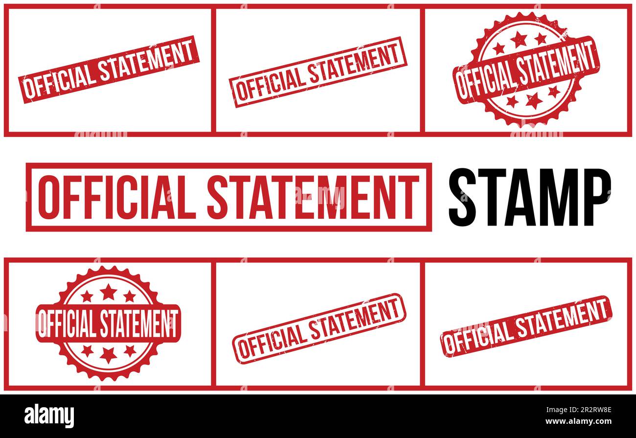 Official statement Stock Vector Images - Alamy