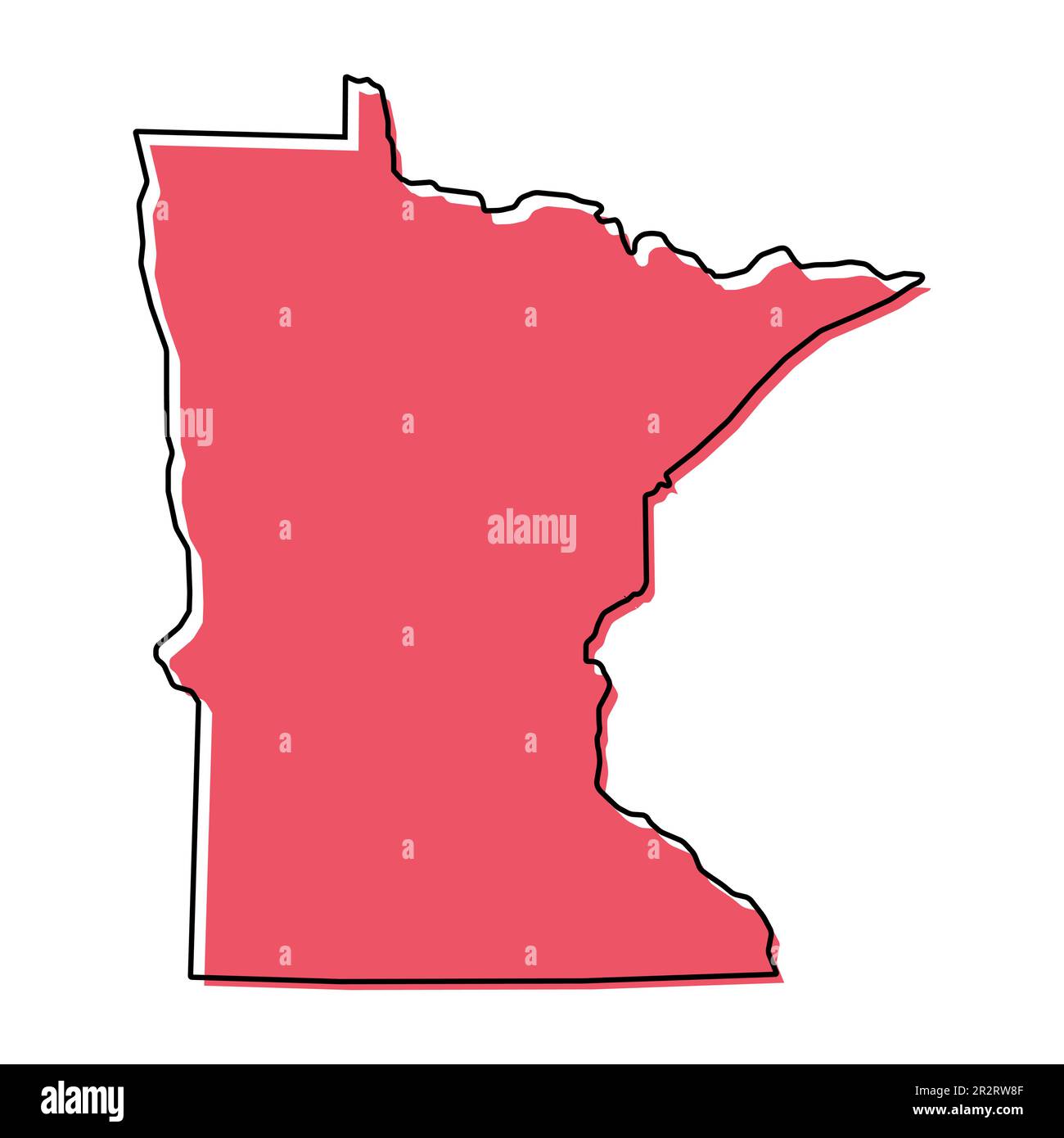 Minnesota map shape, united states of america. Flat concept icon symbol ...