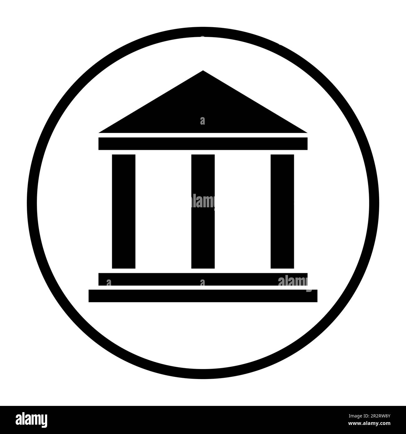 Building university architecture icon, museum roman symbol, flat design ...