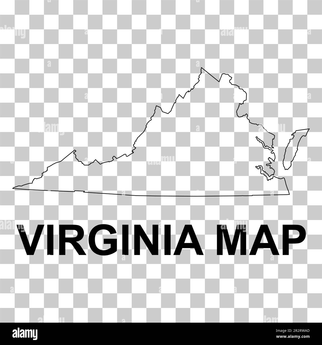 Virginia map shape, united states of america. Flat concept icon symbol ...