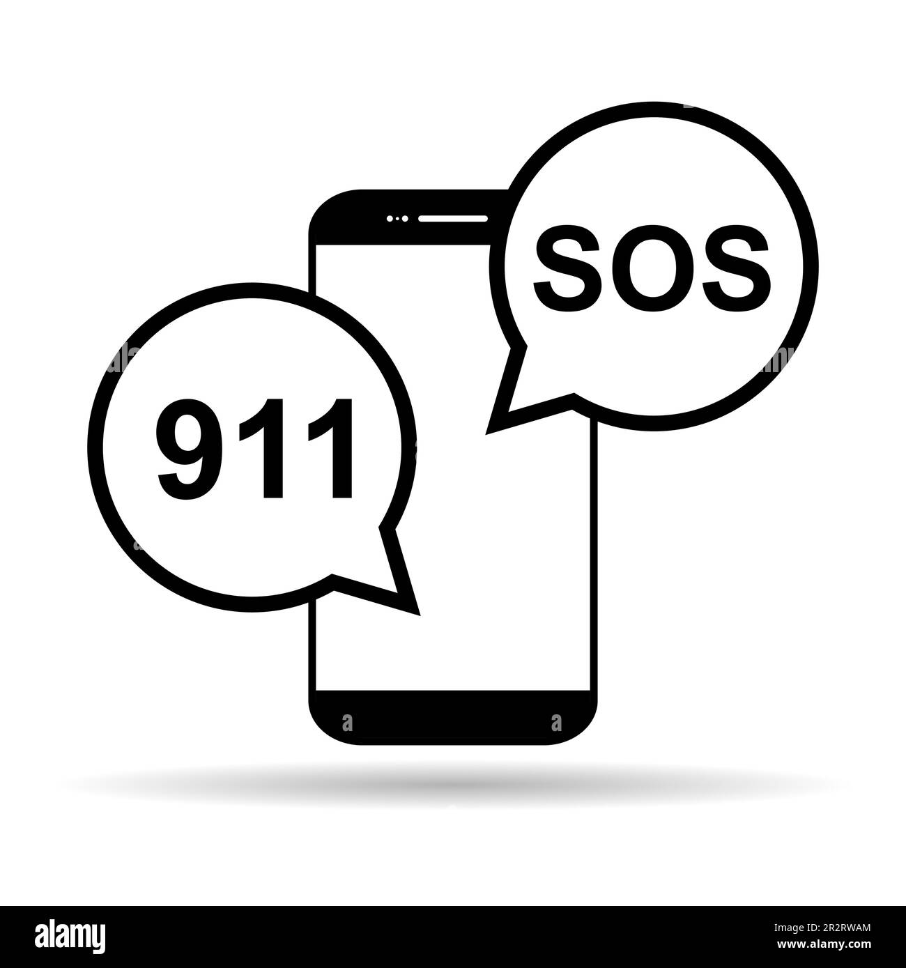 SOS help shadow icon, safety support alert design, save vector ...