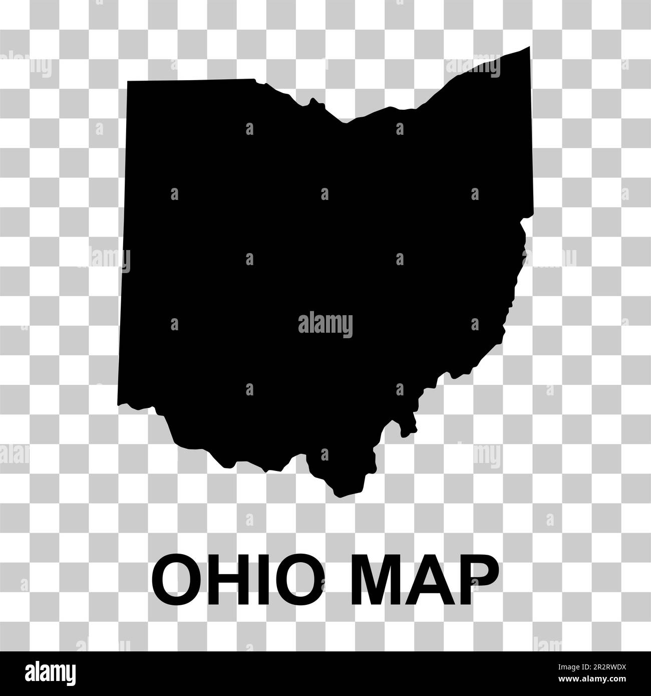 Ohio map shape, united states of america. Flat concept icon symbol ...
