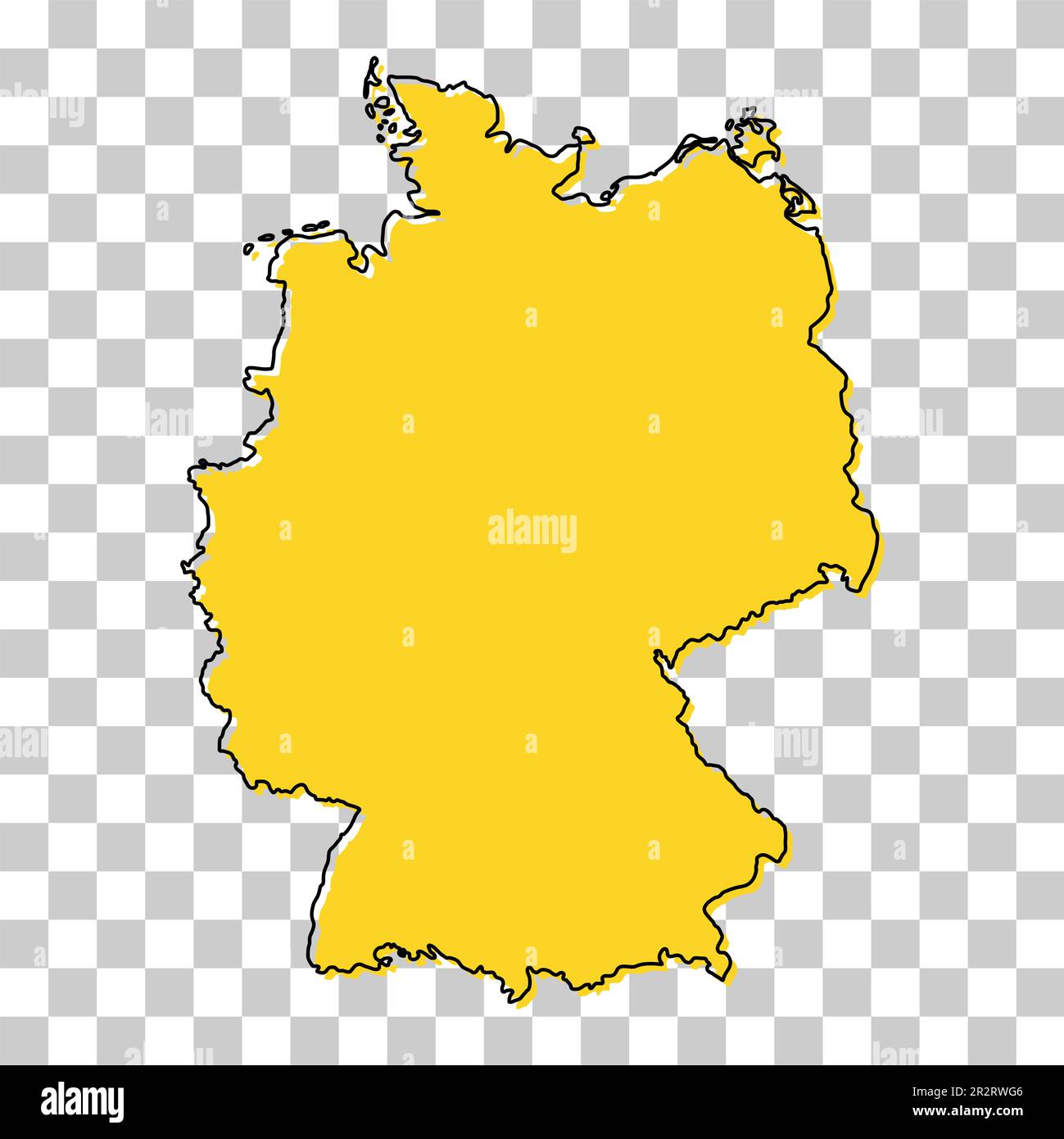 Germany map icon, geography blank concept, isolated graphic background ...