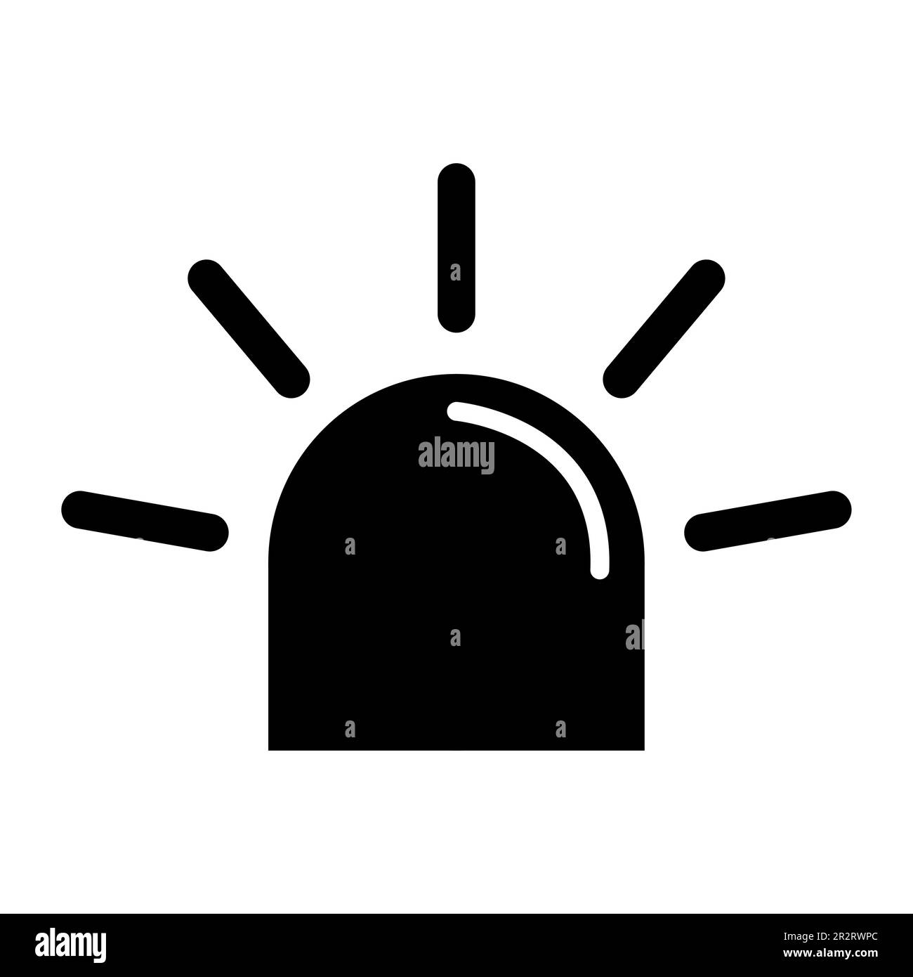 Siren fire alarm sign, signal danger light symbol, ambulance police ...