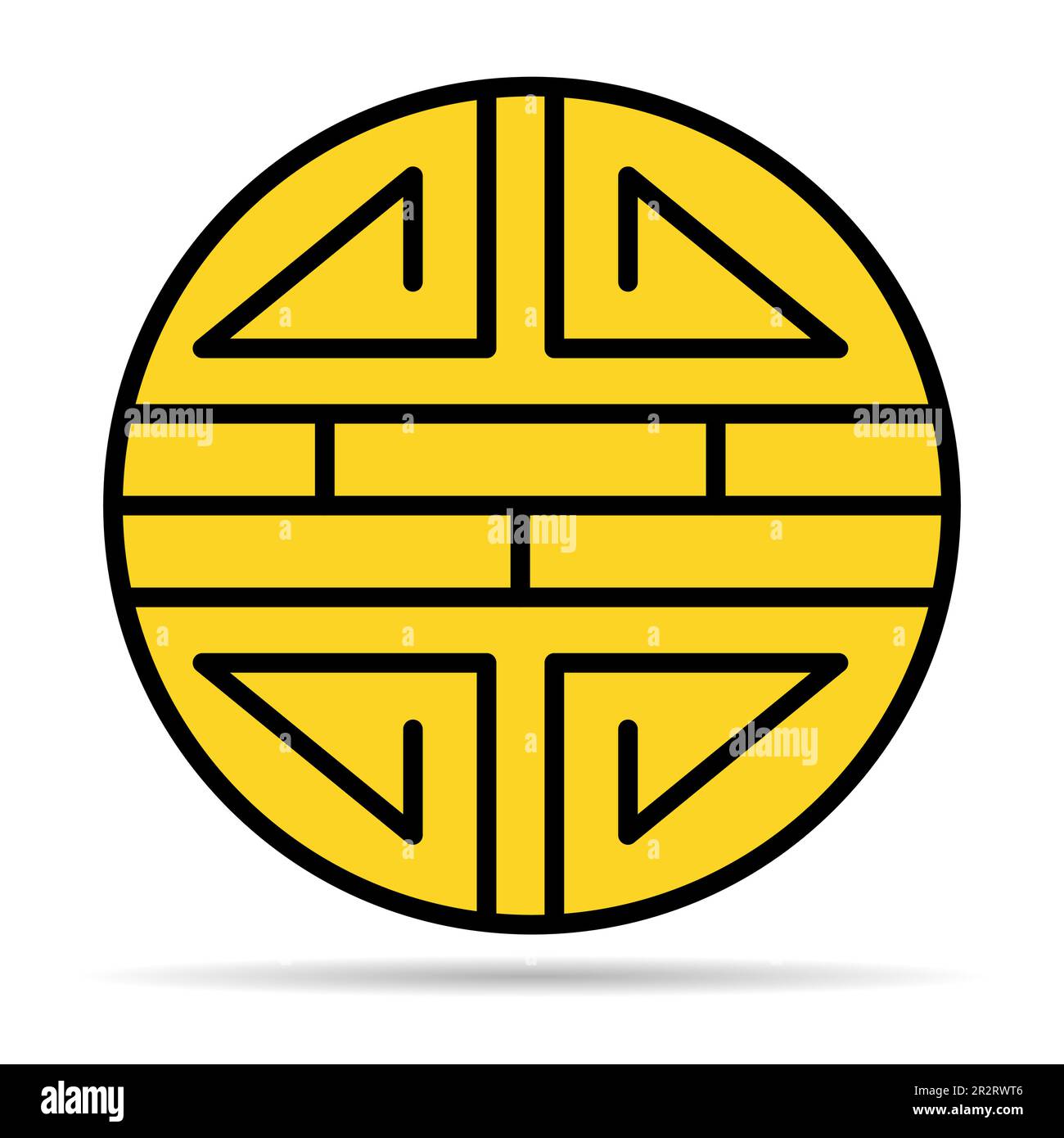 Traditional shou shadow icon, spiritual isolated shu flat symbol, asian ...