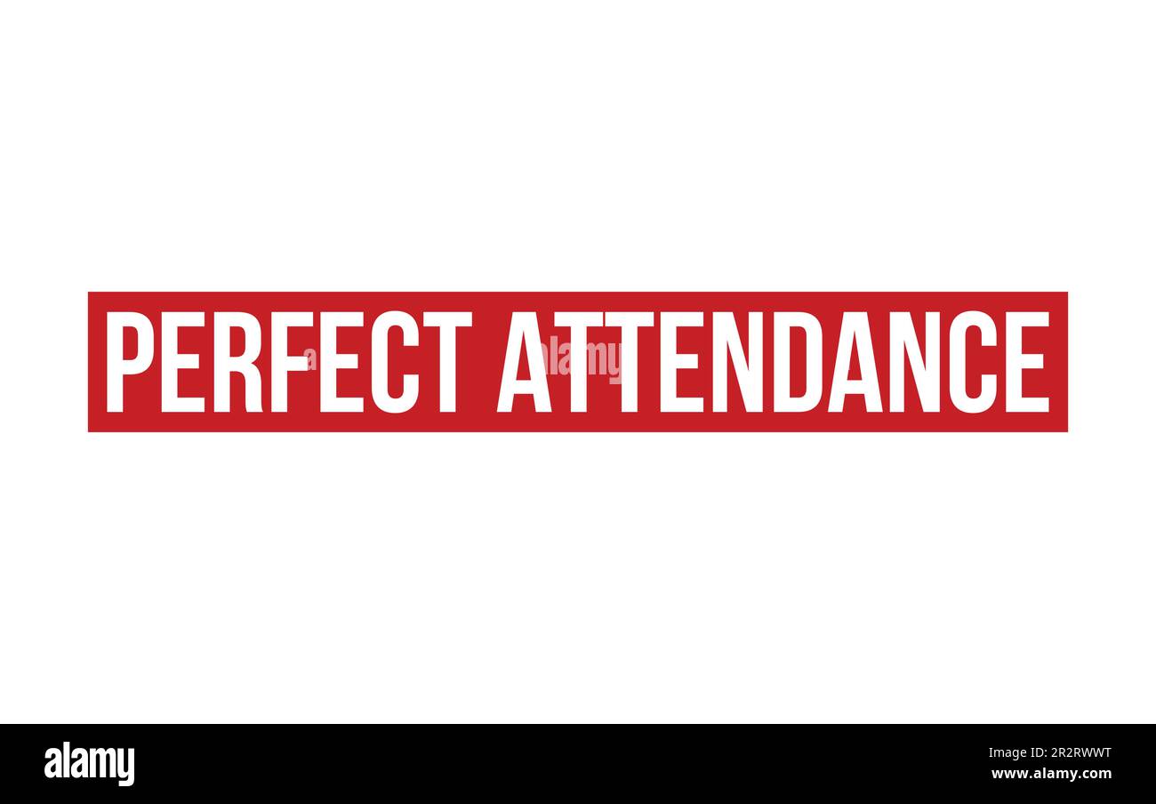 Red Perfect Attendance Rubber Stamp Seal Vector Stock Vector Image ...