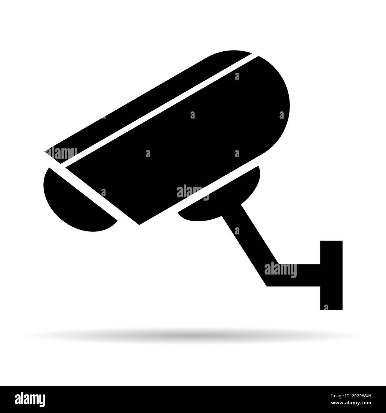 Closed circuit television camera icon, CCTV video protection alert ...