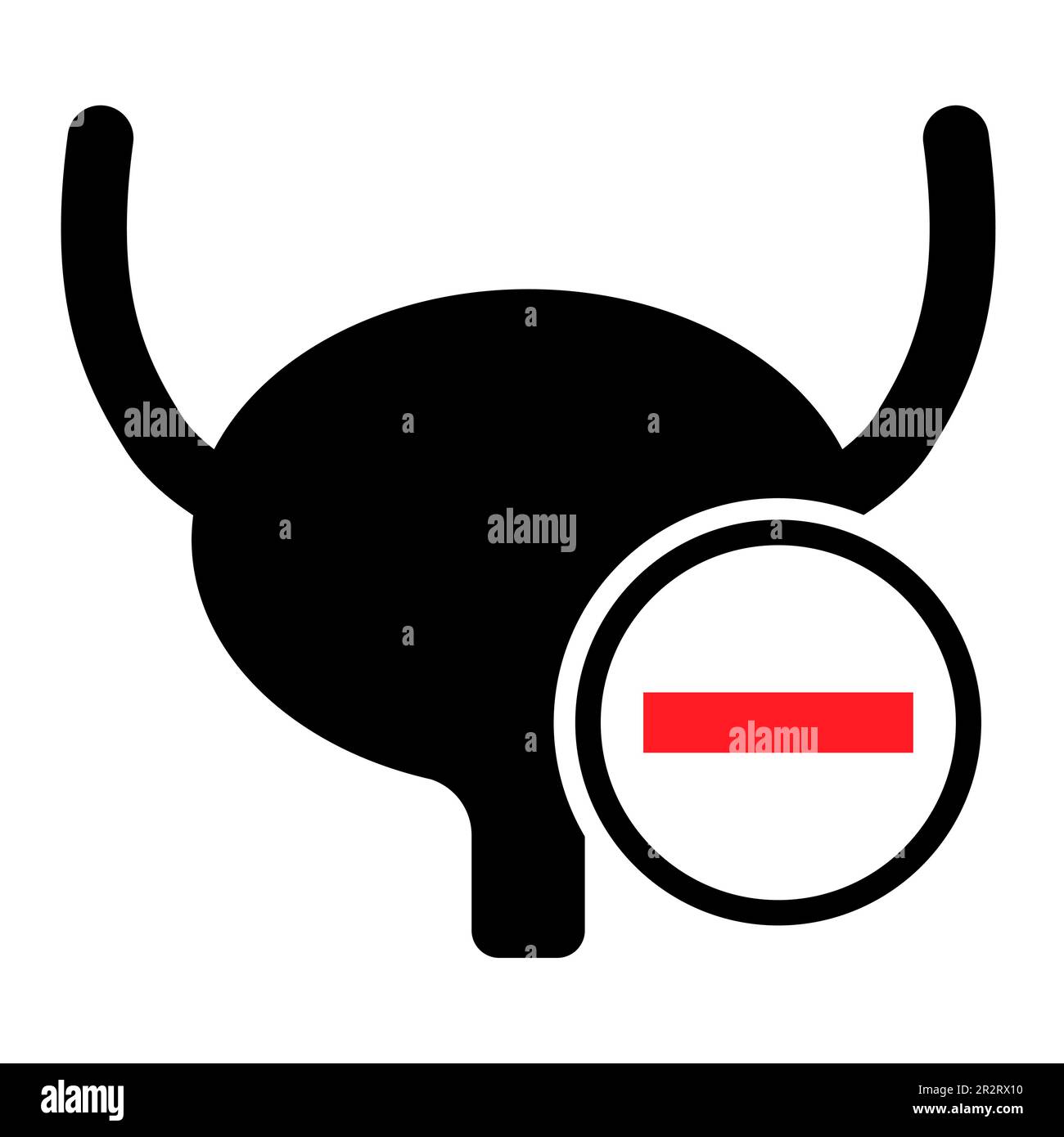 Urology health human icon, anatomy medical body bladder sign, biology ...