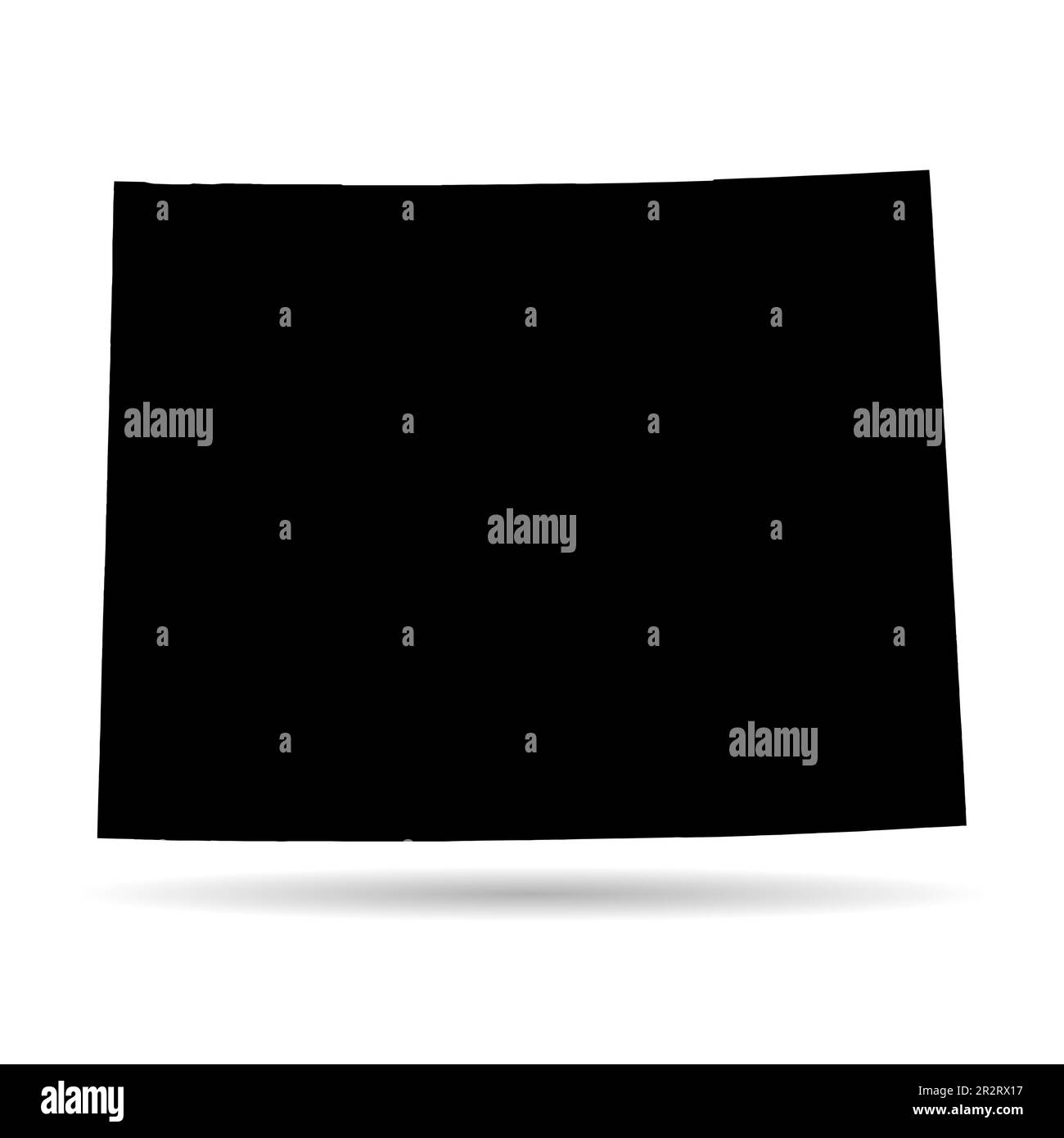 Wyoming map shape, united states of america. Flat concept icon symbol ...