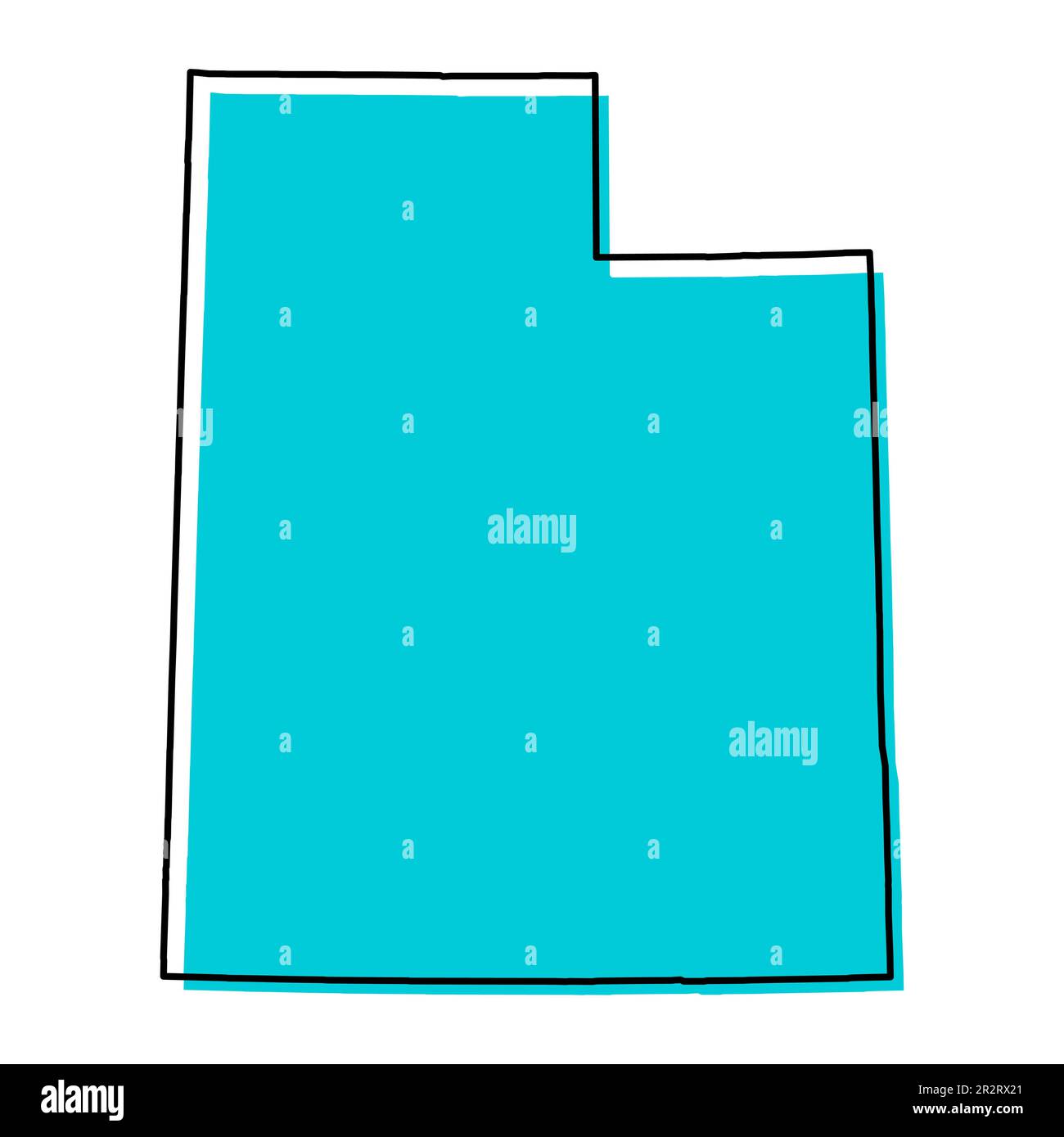 Utah map shape, united states of america. Flat concept icon symbol ...