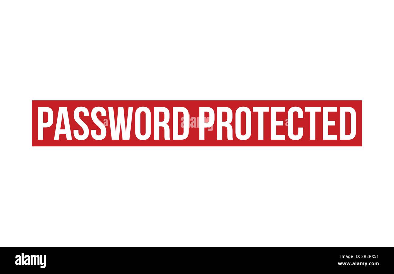 Red Password Protected Rubber Stamp Seal Vector Stock Vector Image ...