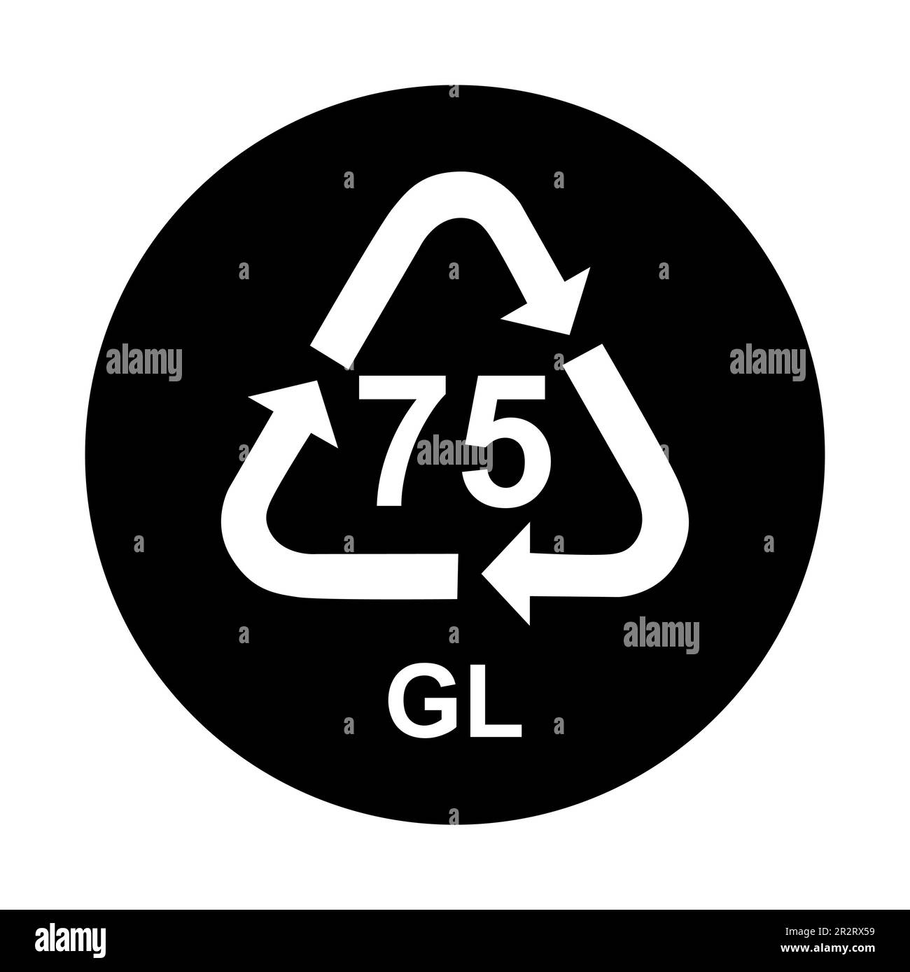 Glass symbol, ecology recycling sign isolated on white background ...