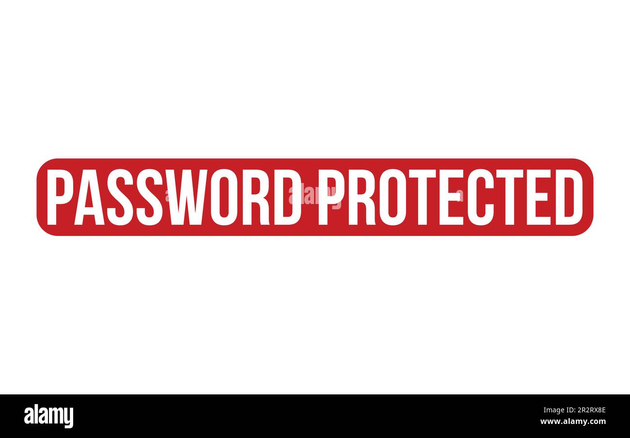 Red Password Protected Rubber Stamp Seal Vector Stock Vector Image ...
