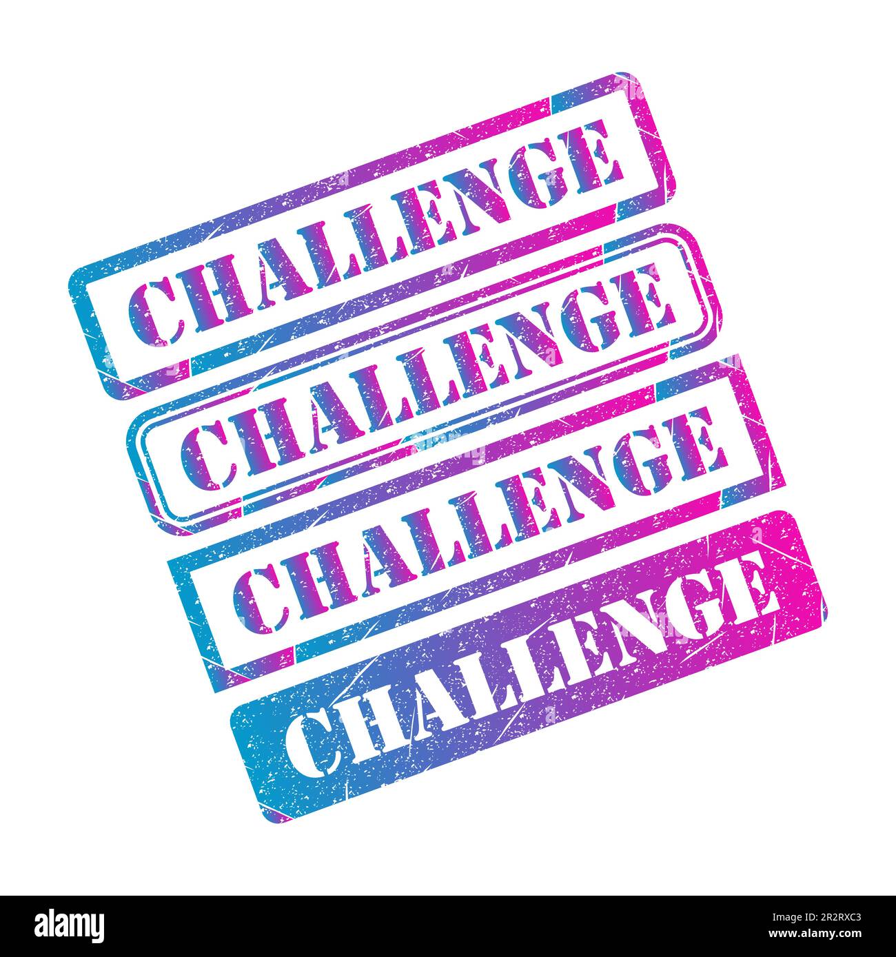 Set of Challenge stamp symbol, label sticker sign button, text banner ...