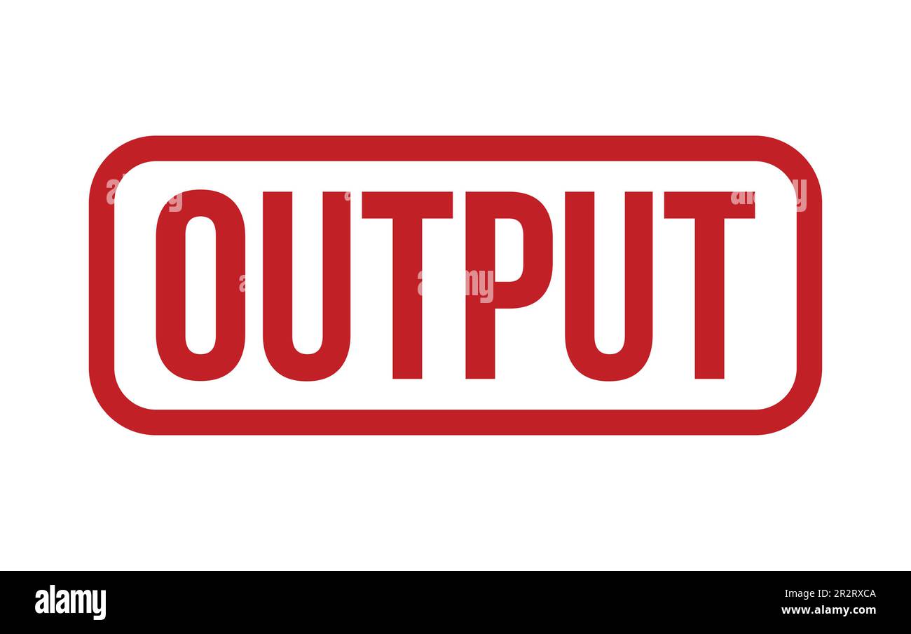 Red Output Rubber Stamp Seal Vector Stock Vector Image & Art - Alamy