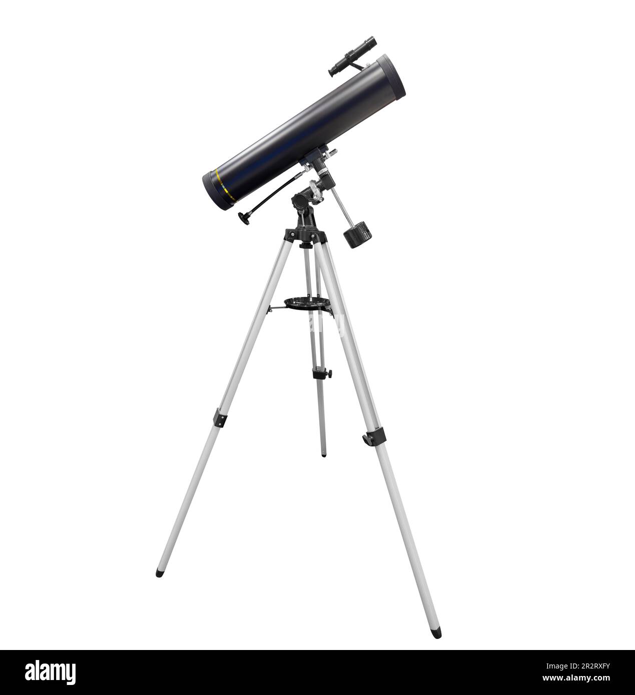 Telescope isolated on a white background. Modern telescope isolated on ...