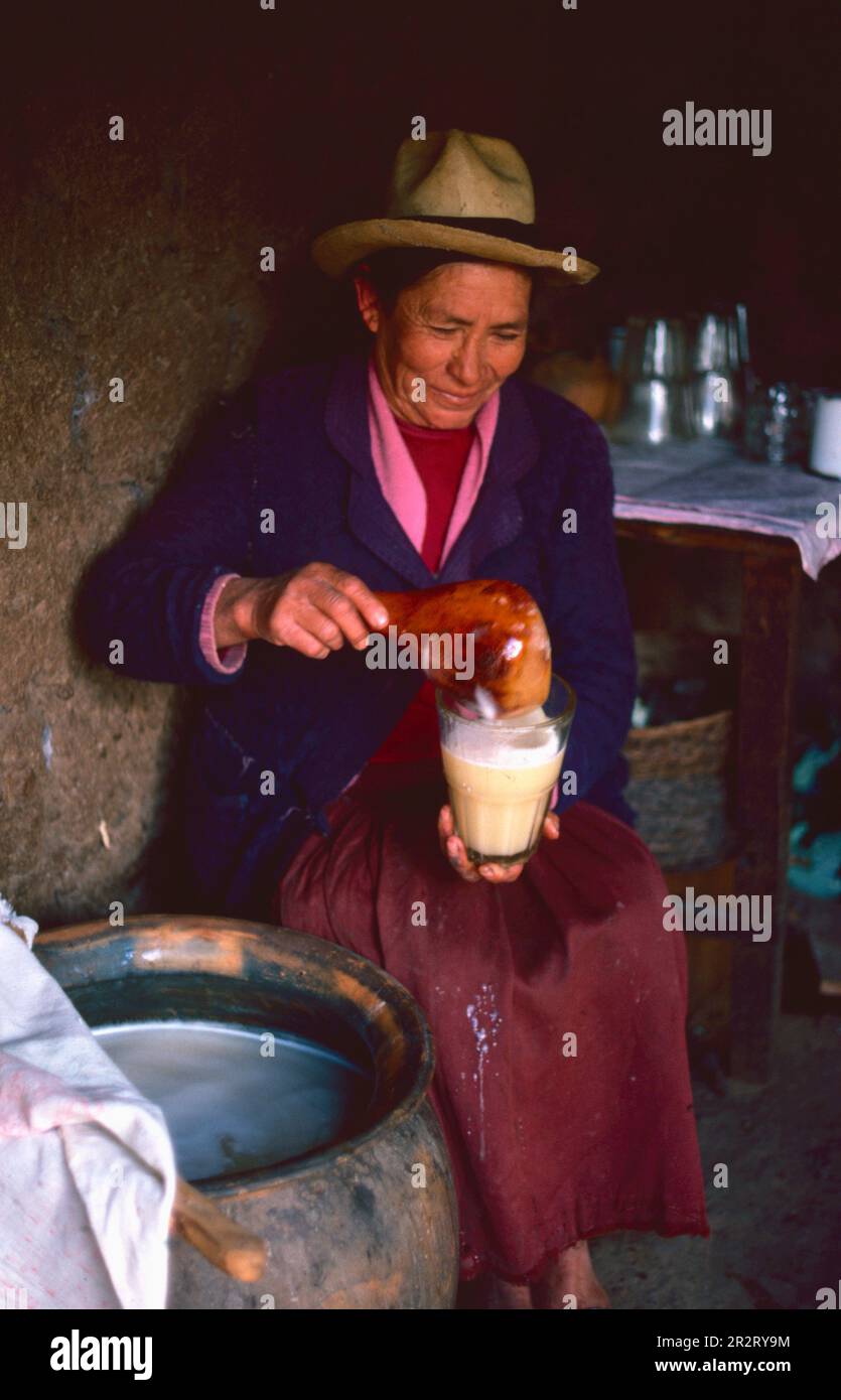 Peruvian woman drink chicha hi-res stock photography and images - Alamy