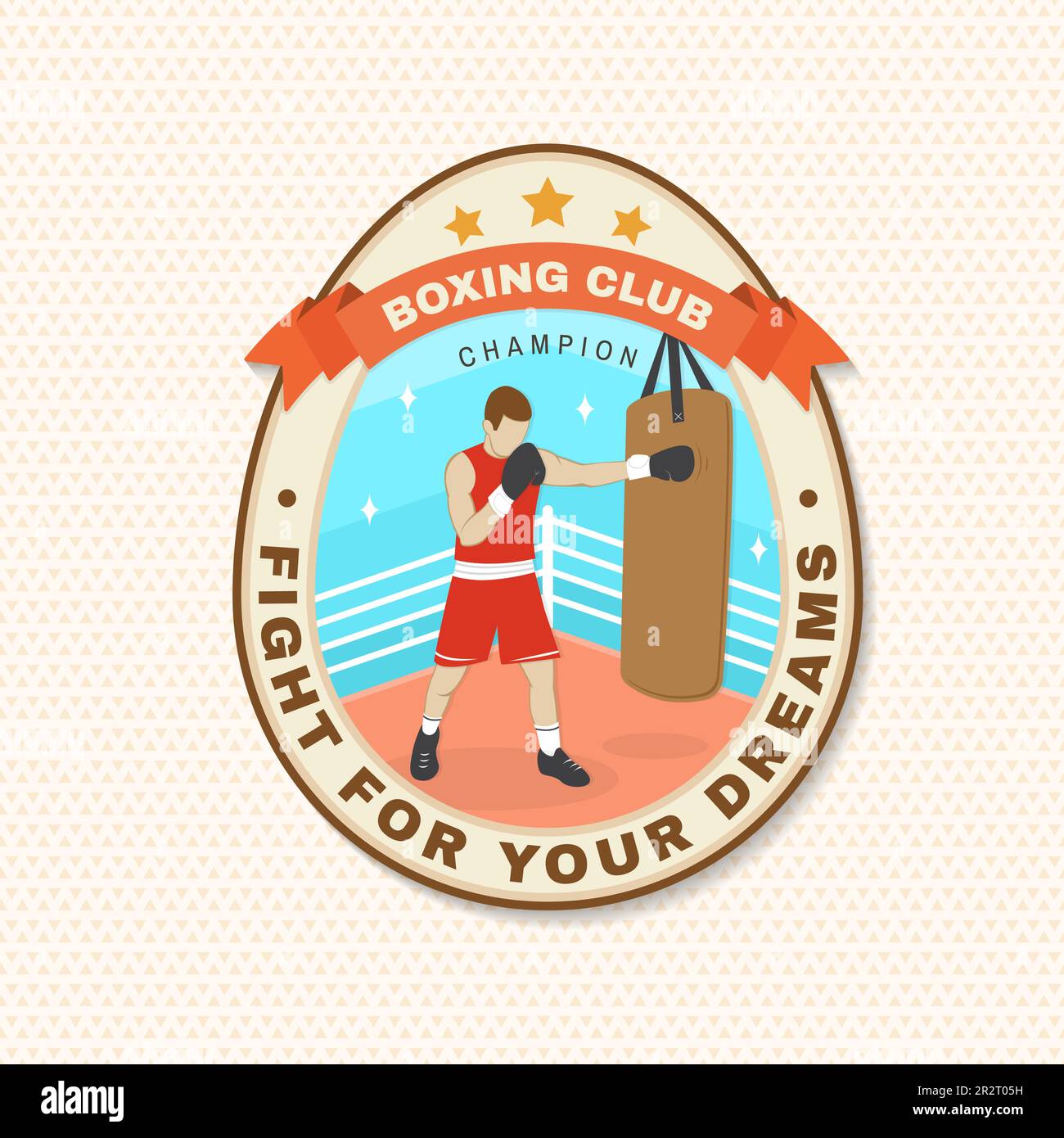 Boxing club badge, logo, patch design. Vector illustration. For Boxing ...