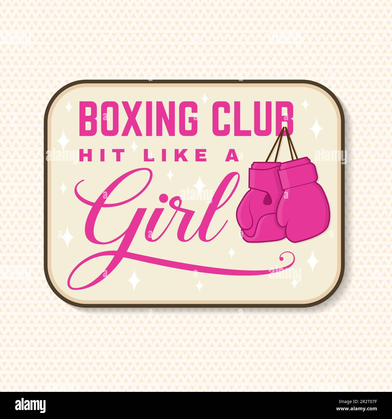 Boxing club badge, logo, patch design. Hit like a girl. Vector ...