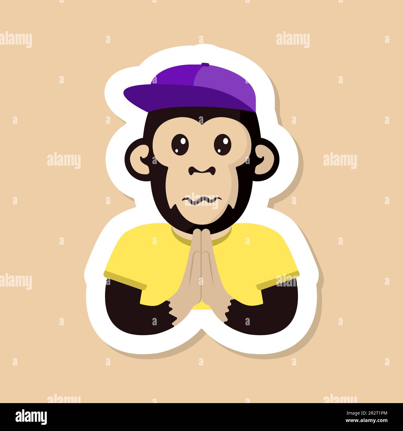 monkey color vector sticker Stock Vector Image & Art - Alamy