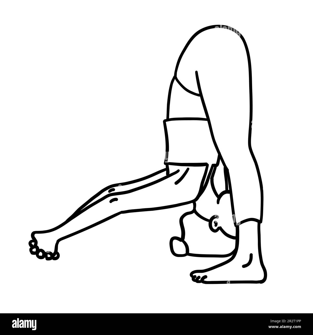 Training in pilates and yoga pose female character. Meditation, pilates ...