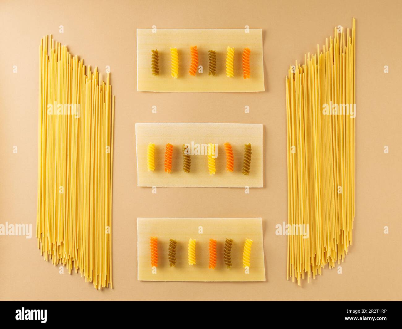 Italian raw pasta, different types and shapes of pasta. Italian food ...