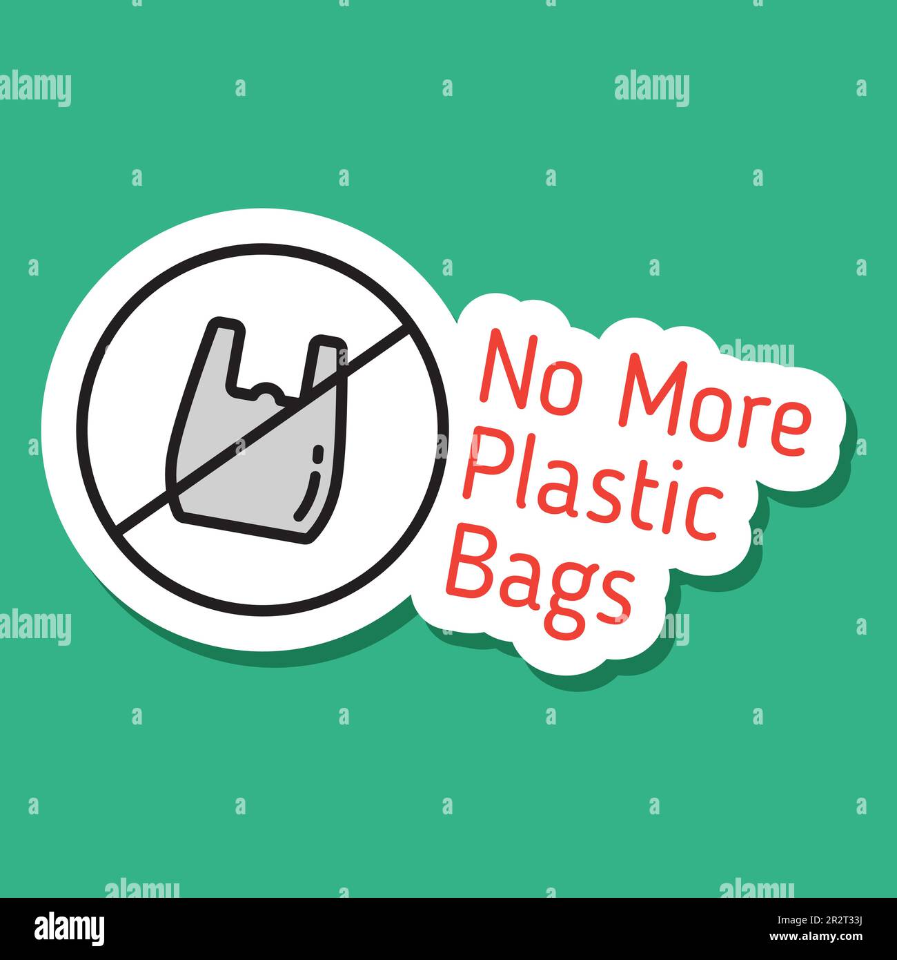 Stop plastic pollution logo Stock Vector Images - Alamy