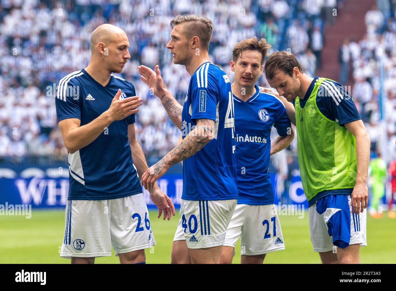 Gelsenkirchen, Germany. 20th May, 2023. Soccer: Bundesliga, FC Schalke 04 - Eintracht Frankfurt ...