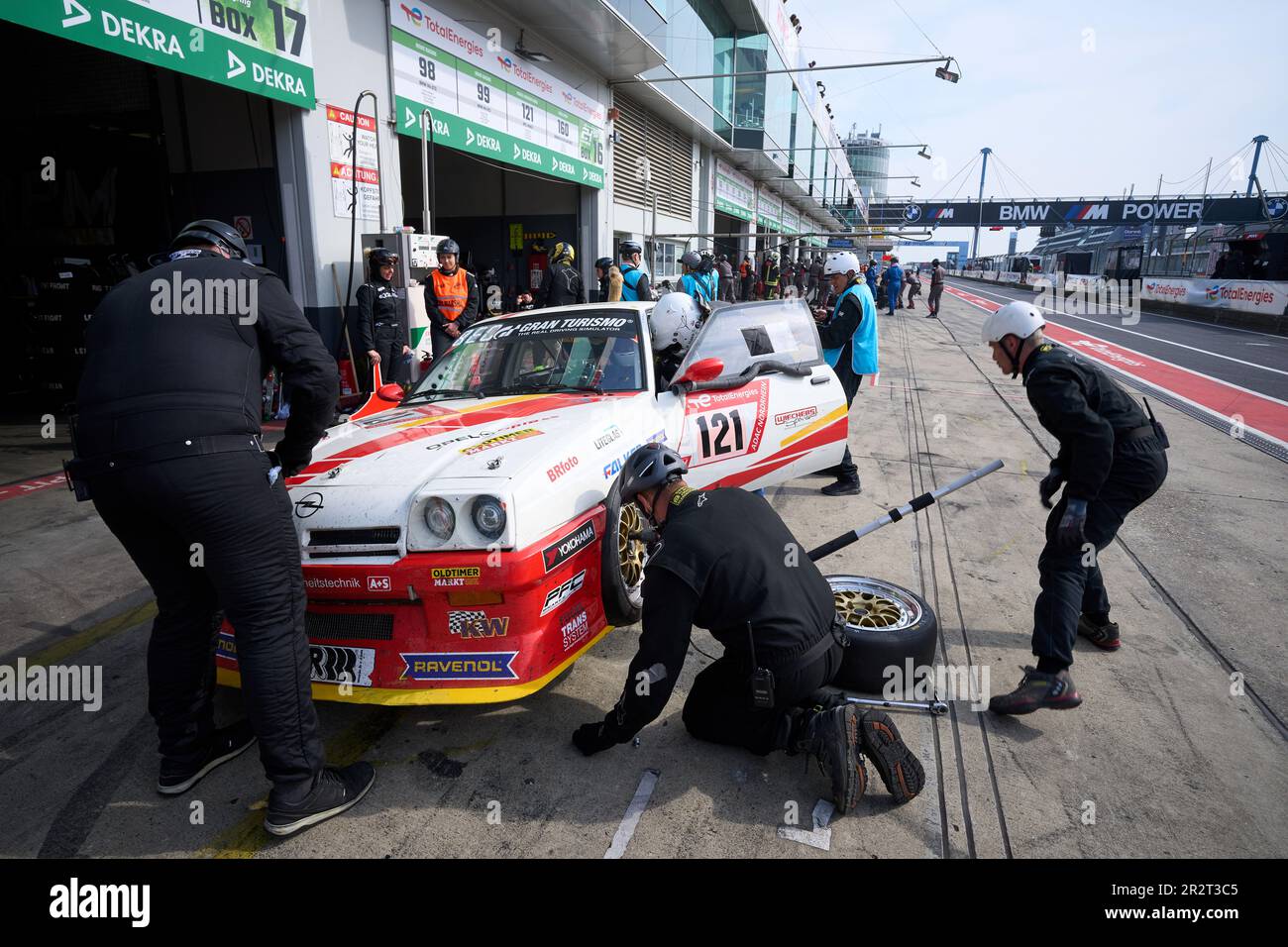 21 May 2023, Rhineland-Palatinate, Nürburg: The Opel Manta with Hans ...
