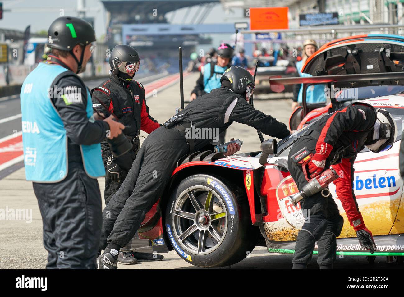 21 May 2023, Rhineland-Palatinate, Nürburg: The Ferrari 296 GT3 of the ...