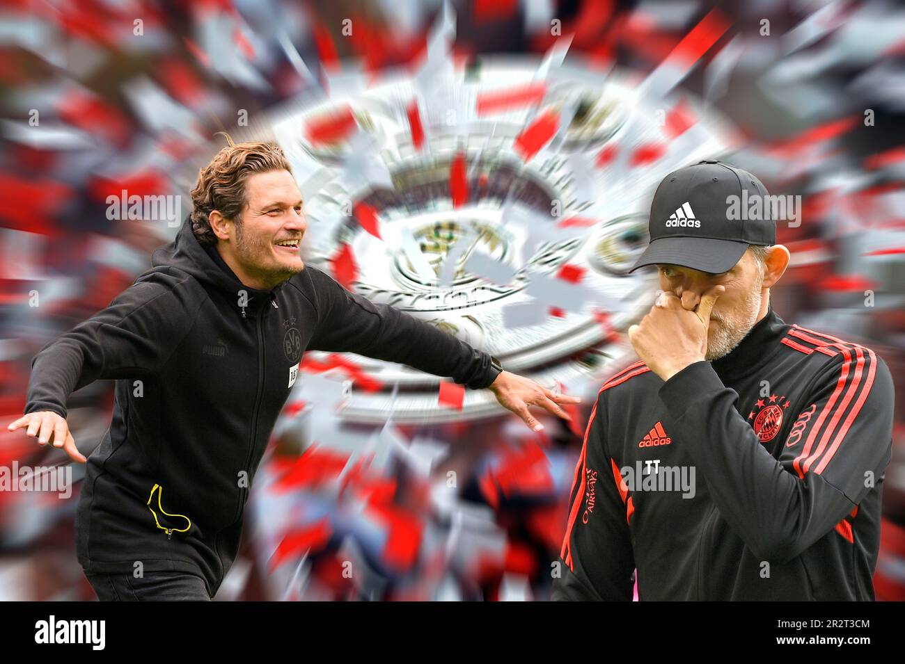 PHOTO MONTAGE:Borussia Dortmund and coach Edin TERZIC (Borussia ...