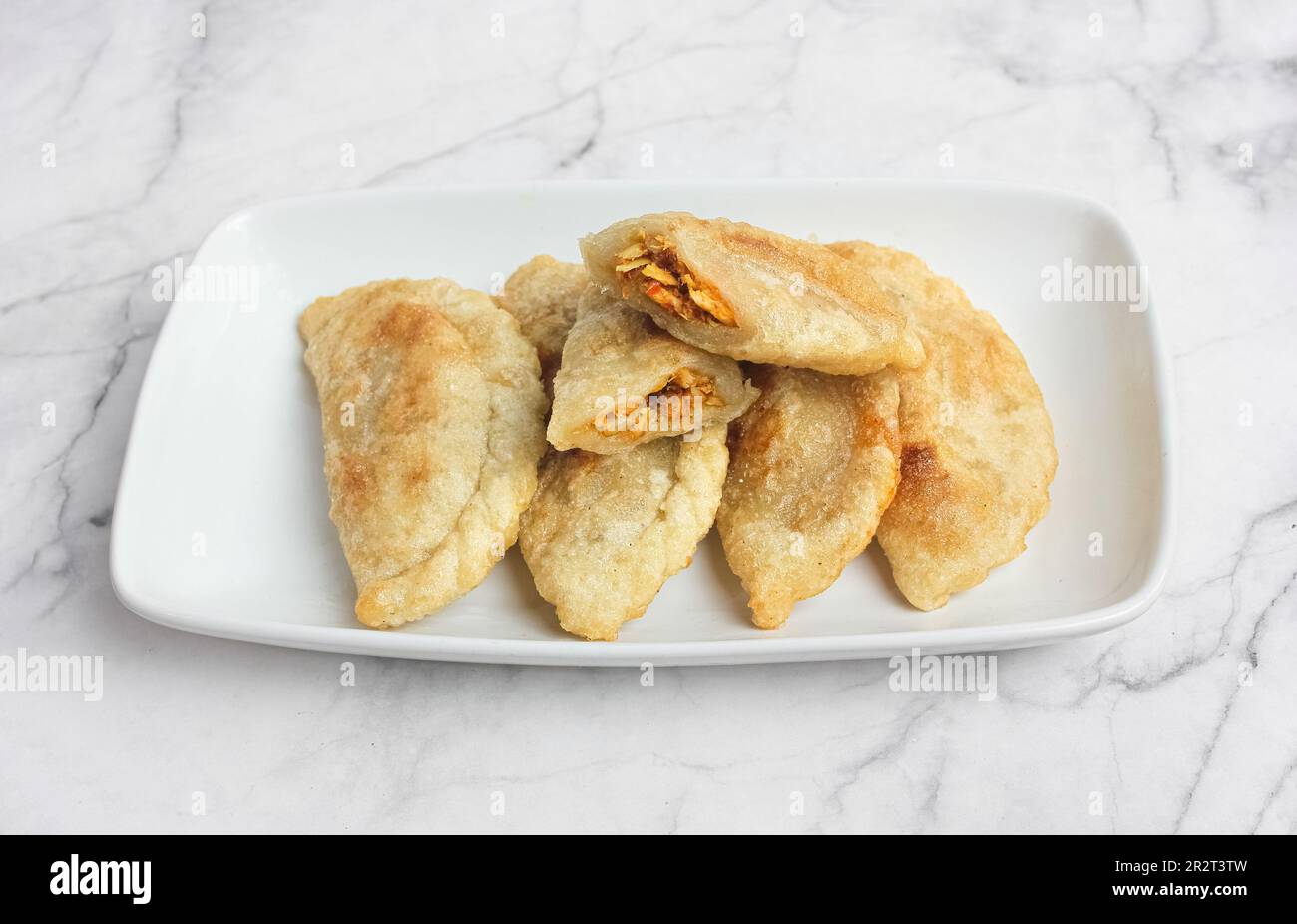 Cireng filled with spicy chicken, a delicious Bandung specialty. Cireng ...