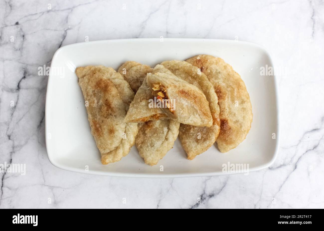 Cireng filled with spicy chicken, a delicious Bandung specialty. Cireng ...